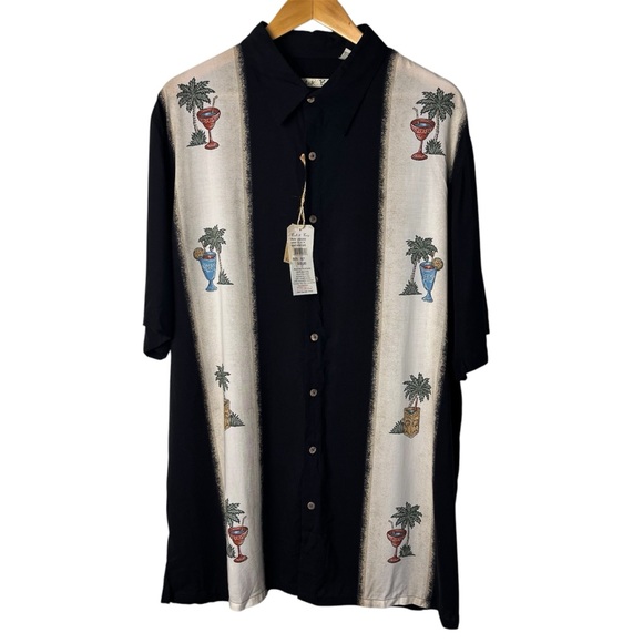 batik bay | Shirts | Batik Bay Button Front Shirt Mens Xlt Black Short ...